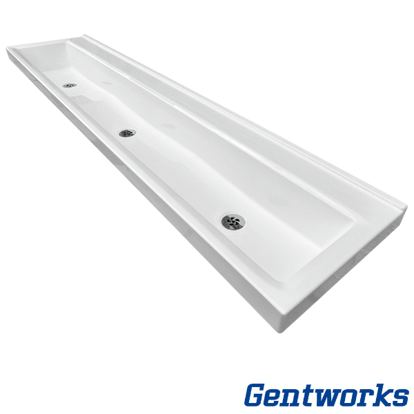 Solid Surface Wash Trough 1800mm For Cabinet or Underframe Mounting